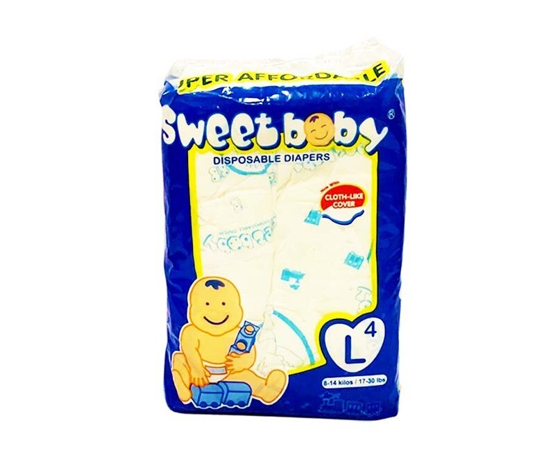 Sweet Baby Disposable Diapers Large 8-14kg (17-30lbs) 4 Diapers