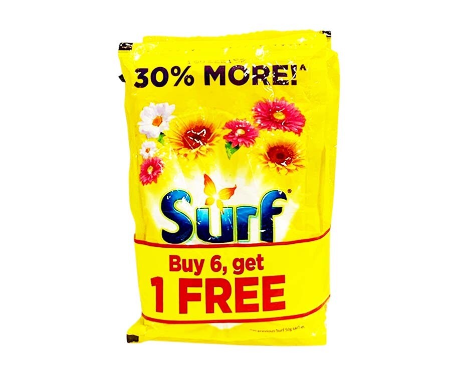 Surf Active Clean Technology with Anti-Kulob Sun Fresh (6+1 Packs x 65g)