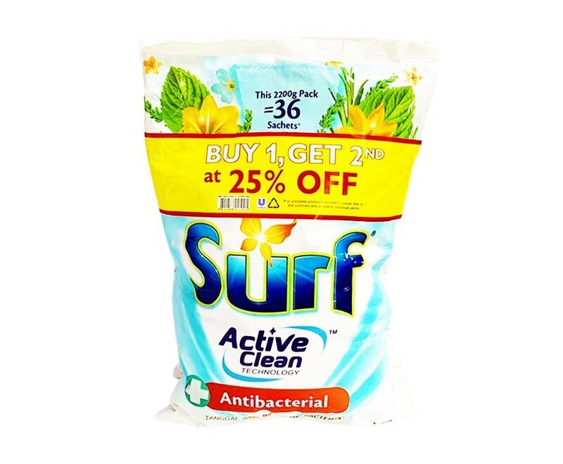 Surf Active Clean Technology Antibacterial (2 Packs x 2200g)