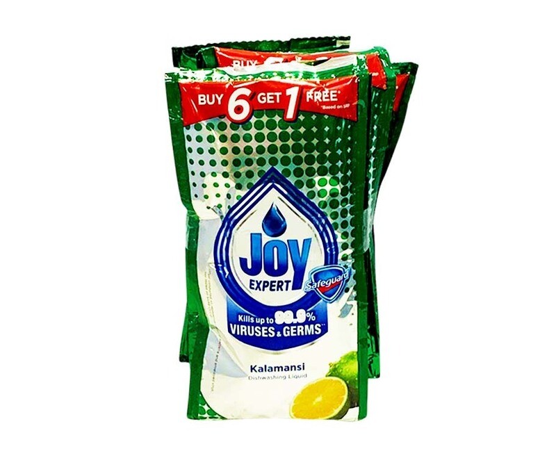 Joy Expert Safeguard Kalamansi Dishwashing Liquid (6+1 Packs x 36mL)