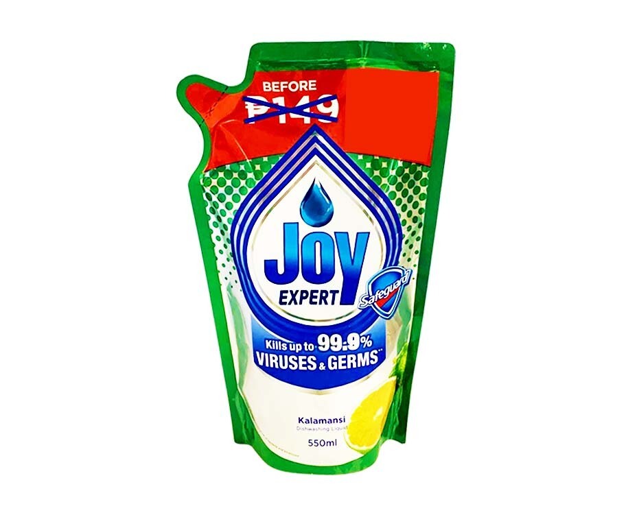 Joy Expert Safeguard Kalamansi Dishwashing Liquid Value Refill 550mL