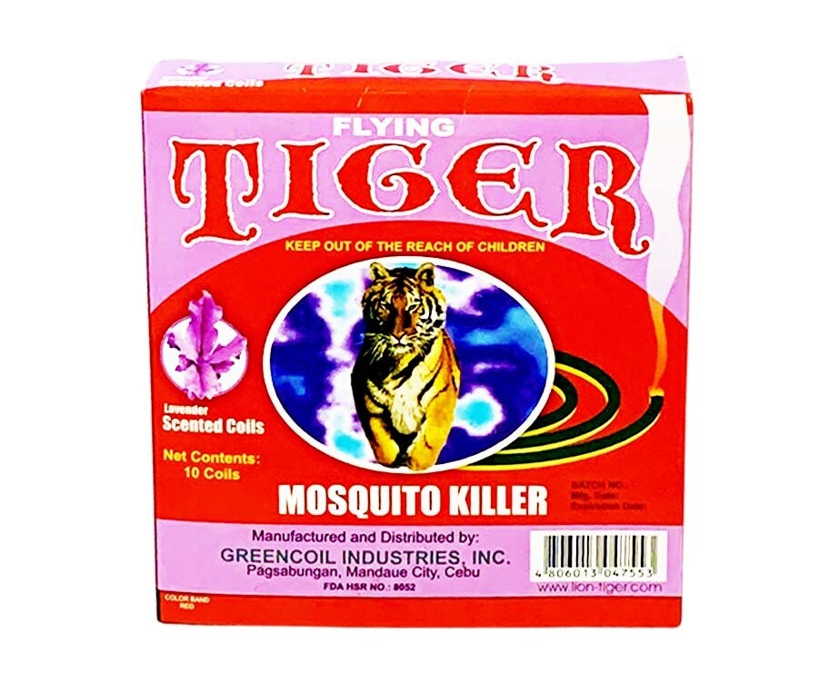 Flying Tiger Mosquito Killer Lavender Scented Coils 10 Coils
