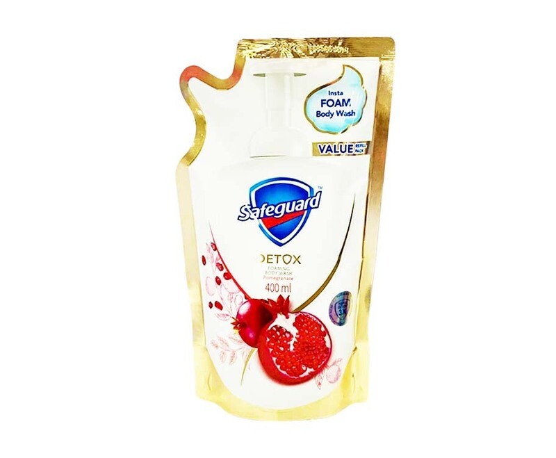Safeguard Detox Foaming Body Wash Pomegranate Value Refill Pack 400mL