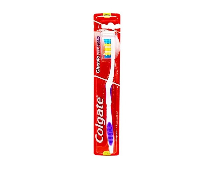 Colgate Classic Deep Clean Medium Toothbrush Purple 1 Piece