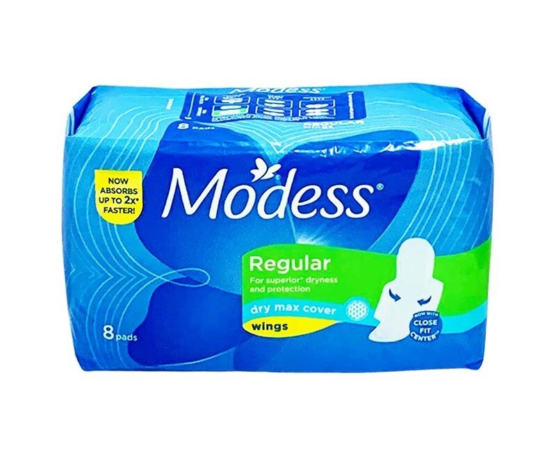 Modess Regular Dry Max Cover Wings 8 Pads