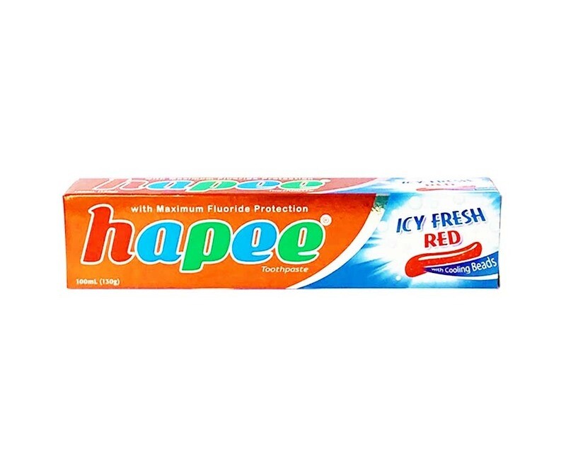 Hapee Toothpaste with Maximum Flouride Protection Icy Fresh Red with ...