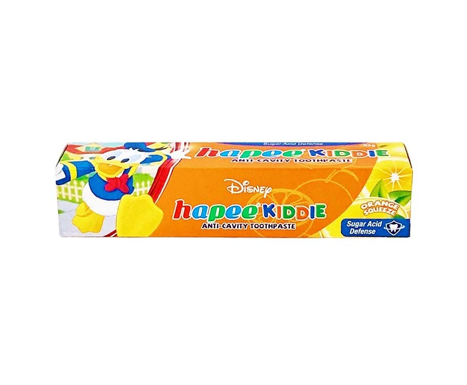 Hapee Kiddie Anti-Cavity Toothpaste Orange Squeeze Sugar Acid Defense 62g
