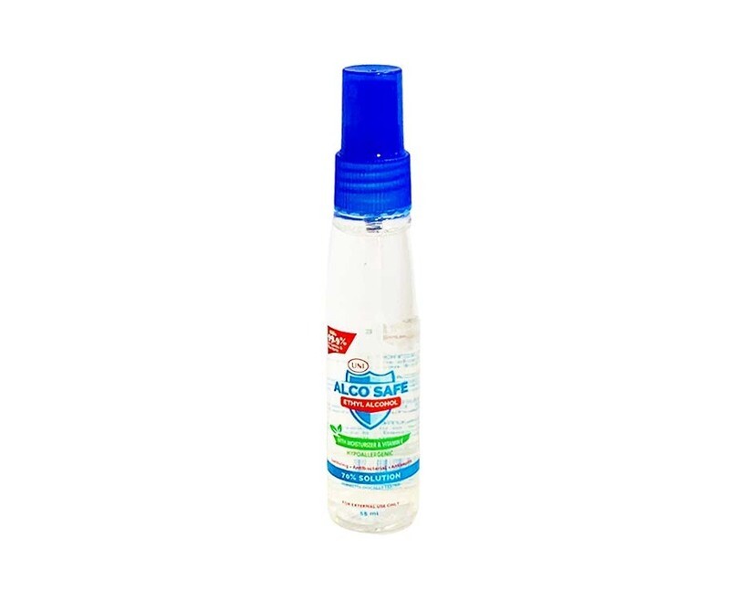 Uni Alco Safe Ethyl Alcohol with Moisturizer & Vitamin E Hypoallergenic ...