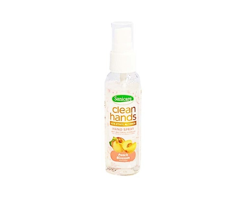 Sanicare Clean Hands 65% Ethyl Alcohol Hand Spray Peach Blossom 55mL