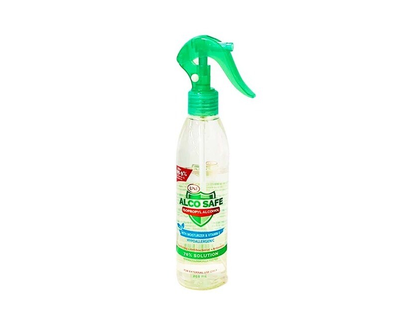 Uni Alco Safe Isopropyl Alcohol 70% Solution Hypoallergenic with ...