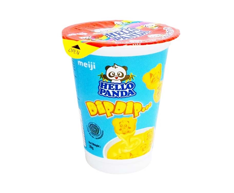 Meiji Hello Panda Dip Dip Biscuit with Milk Flavored Cream 20g