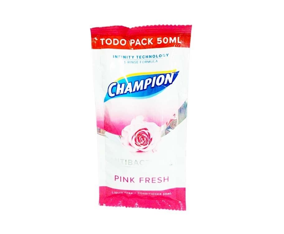 Champion Antibacterial Fabri-Con Pink Fresh Liquid Fabric Conditioner 50mL