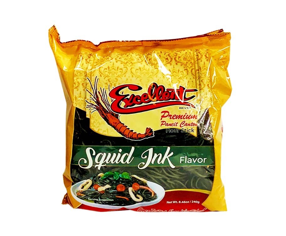 Excellent Premium Pancit Canton Flour Stick Squid Ink Flavor 240g