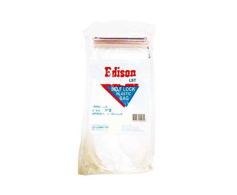 Edison LST Self Lock Plastic Bag (4" x 8.5") #10 100 Pieces