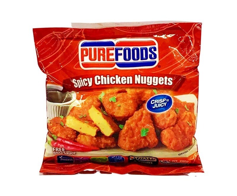 Purefoods Spicy Chicken Nuggets Crisp n' Juicy + Free BBQ Sauce 200g