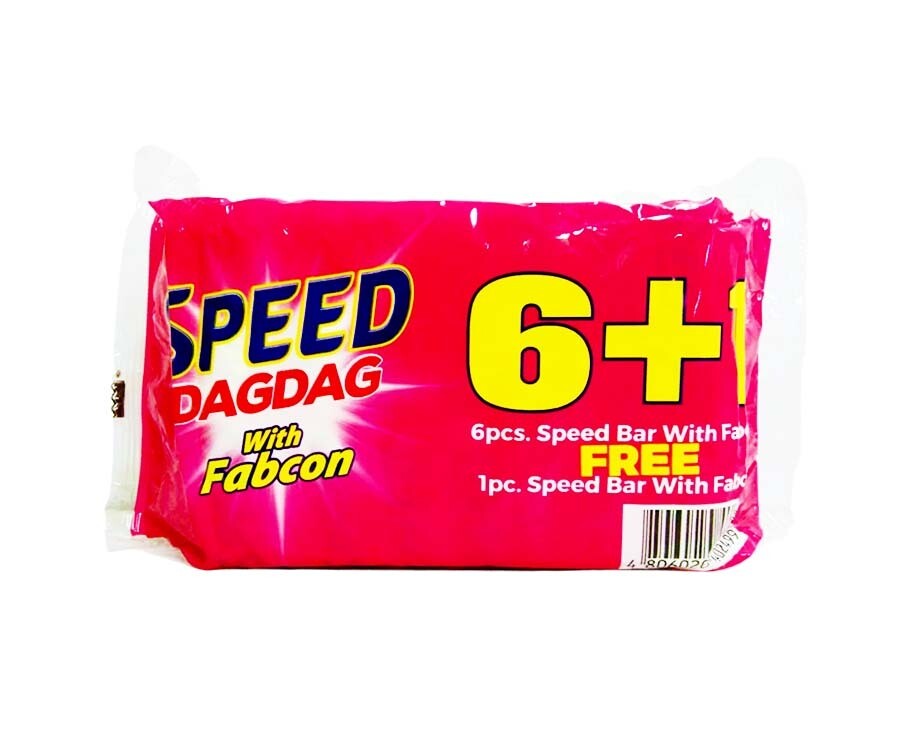 Speed Dagdag with Fabcon Detergent Bar (6+1 Packs x 150g)