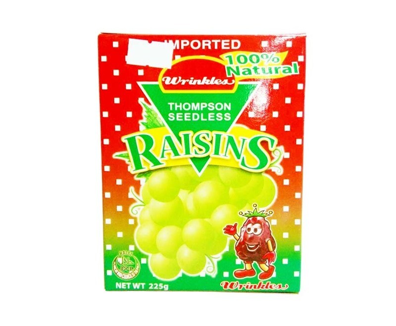 Wrinkles Thompson Seedless Raisins 225g