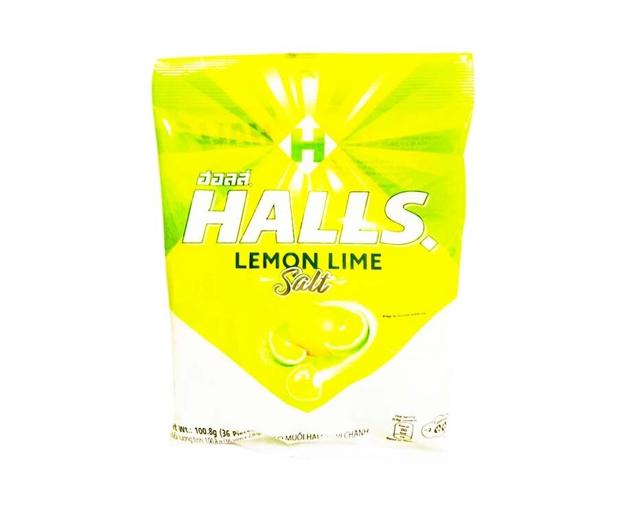 Halls Lemon Lime Salt 36 Pieces 100.8g