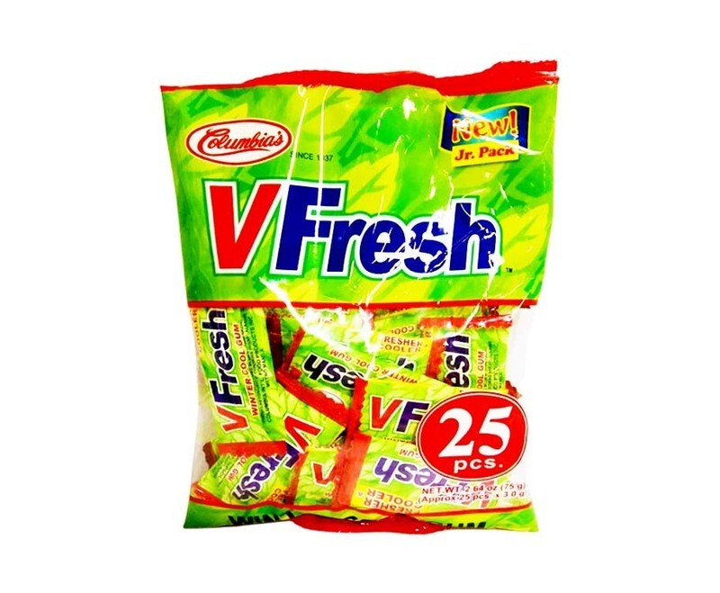 Columbia's VFresh Winter Cool Gum Jr. Pack 25 Pieces 75g