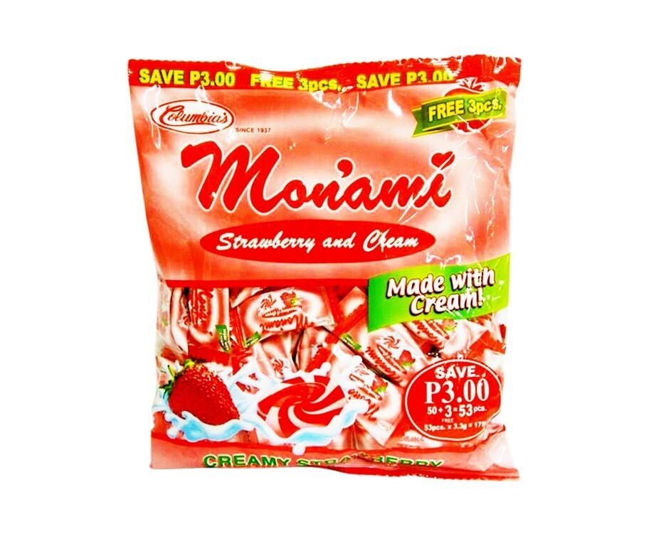 Columbia's Monami Strawberry and Cream Candy 53 Pieces 175g