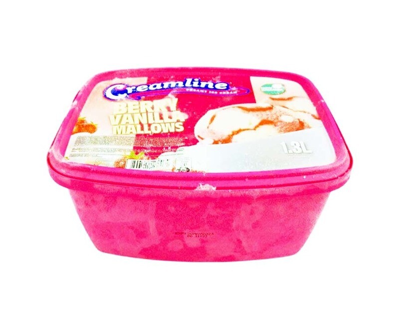 Creamline Creamy Ice Cream Berry Vanilla Mallows 1.3L