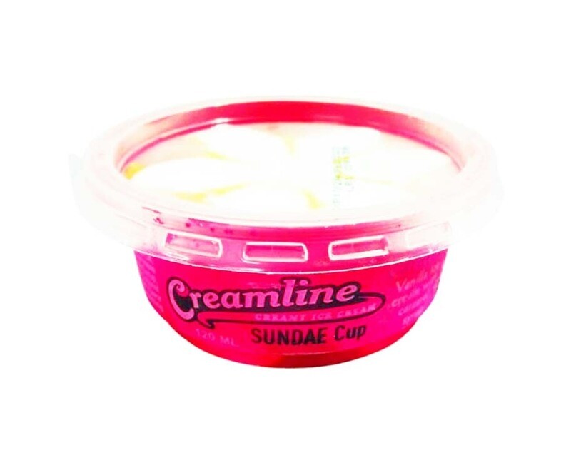 Creamline Creamy Ice Cream Sundae Cup Caramel Vanilla 120mL