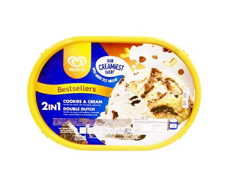 Selecta Bestsellers 2-in-1 Cookies & Cream + Double Dutch 750mL