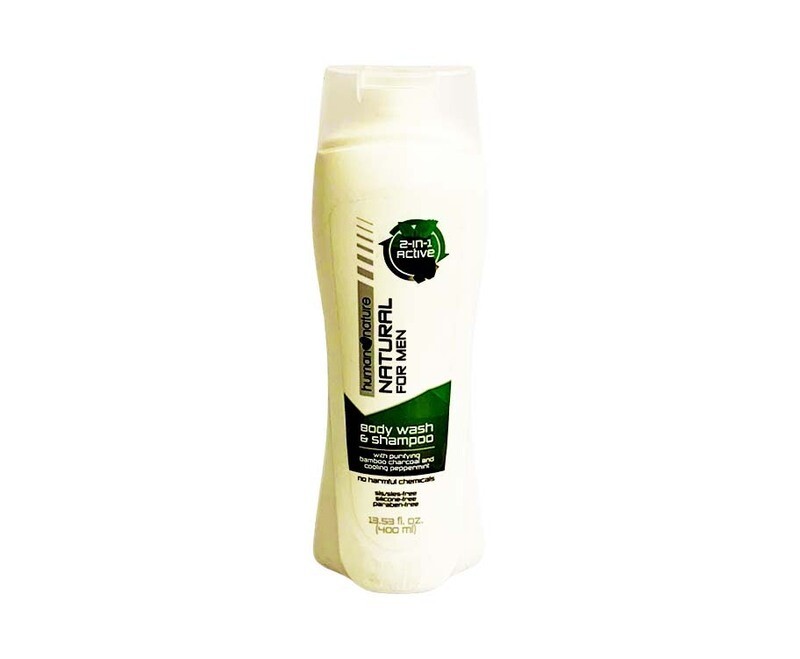 Human Nature Natural For Men 2-in-1 Active Body Wash & Shampoo 400mL