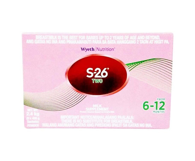 Wyeth Nutrition S-26 Two Milk Supplement From 6-12 Months (6 Packs x 400g) 2.4kg