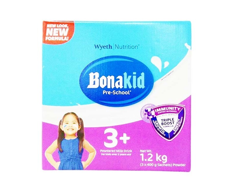 Wyeth Nutrition Bonakid Pre-School 3+ Powdered Milk Drink (3 Packs x ...