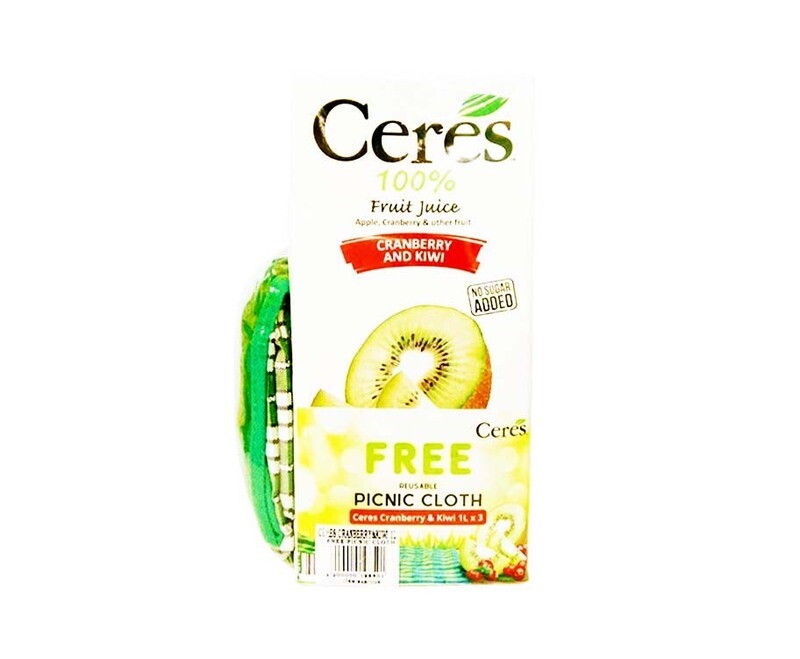 Ceres 100% Fruit Juice Cranberry and Kiwi (3 Packs x 1L) + Free ...