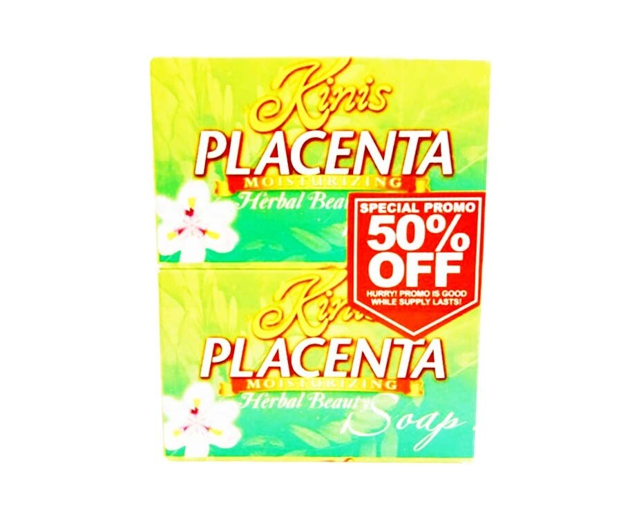 Kinis Placenta Moisturizing Herbal Beauty Soap (2 Packs x 135g)