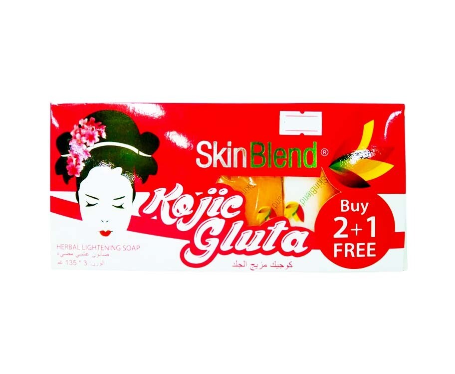 Skin Blend Kojic Gluta Herbal Lightening Soap (2+1 Packs x 135g)