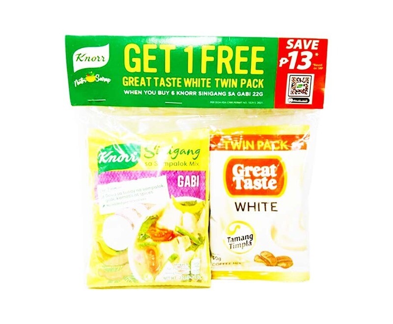 Knorr Sinigang sa Sampalok Mix with Gabi (6 Packs x 22g) + Free Great ...