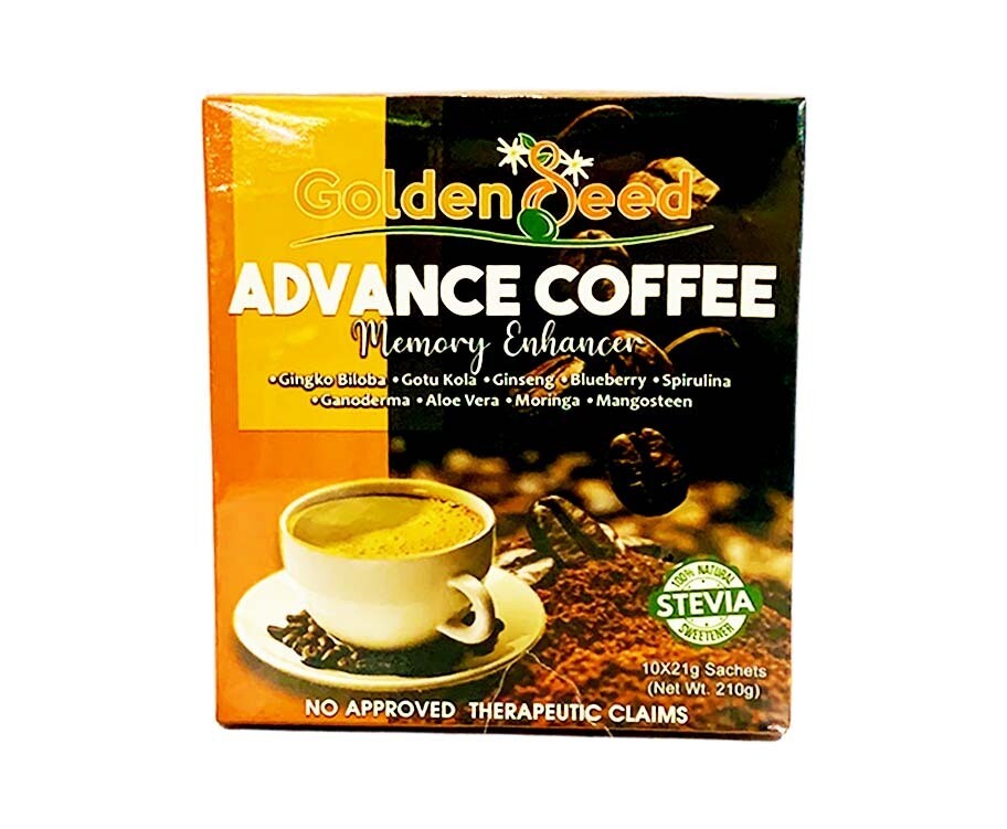 Stevia Golden Seed Advance Coffee Memory Enhancer (10 Packs x 21g) 210g
