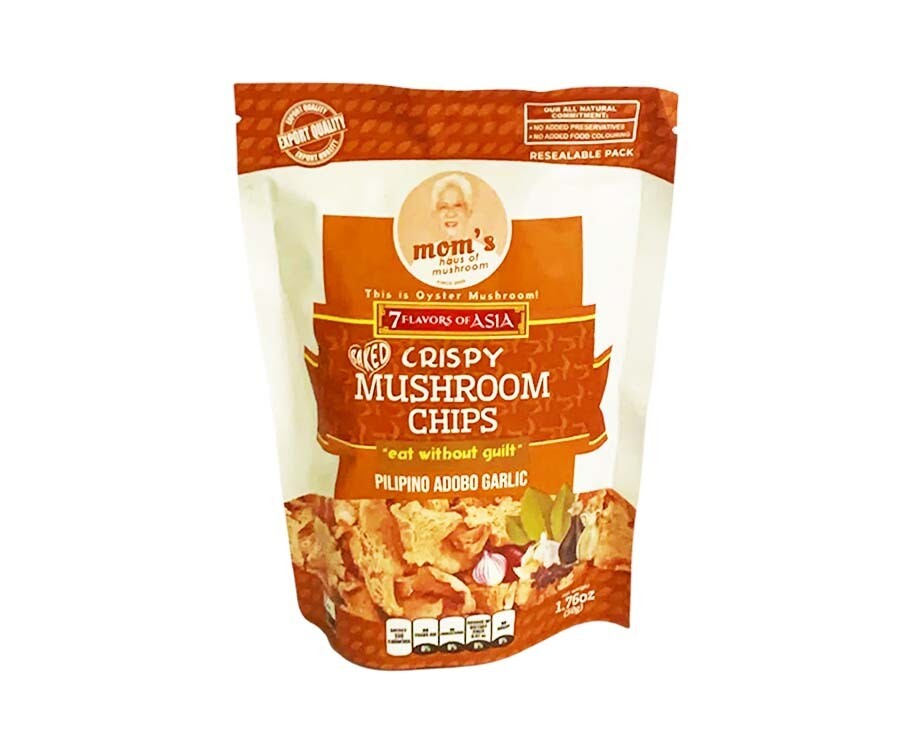 Mom’s Crispy Mushroom Chips Pilipino Adobo Garlic 1.76oz (50g)