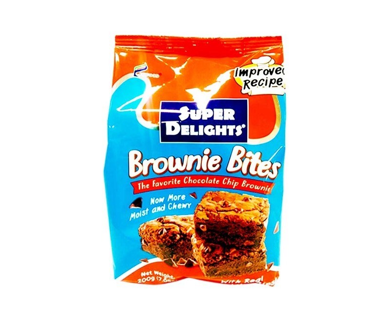 Super Delights Brownie Bites with Real Chocolate Chips 200g