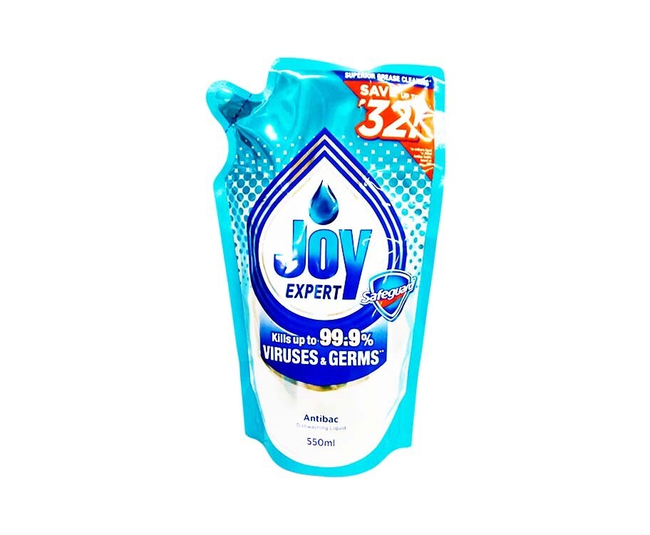 Joy Expert Antibac Safeguard Dishwashing Liquid Refill Pack 550mL