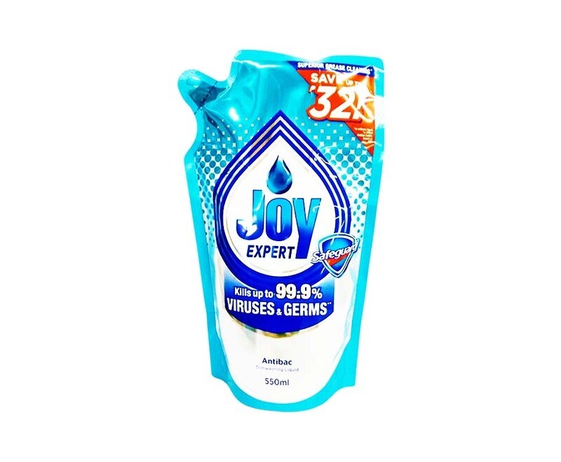 Joy Expert Antibac Safeguard Dishwashing Liquid Refill Pack 550mL