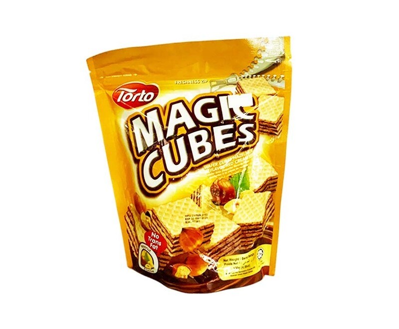 Torto Magic Cubes Wafer Cubes Hazelnut Flavoured Cream Freshness Zip 130g (4.59oz)