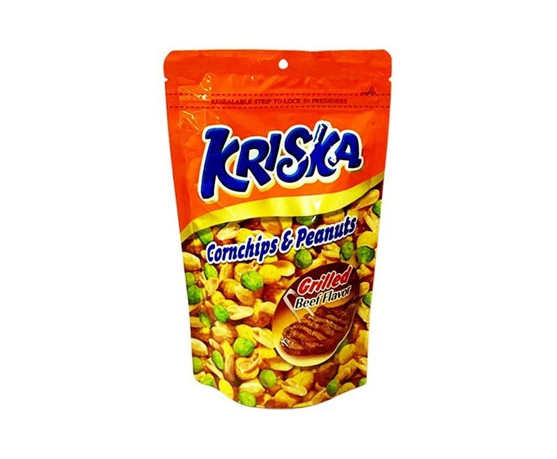 Kriska Cornchips & Peanuts Grilled Beef Flavor 160g