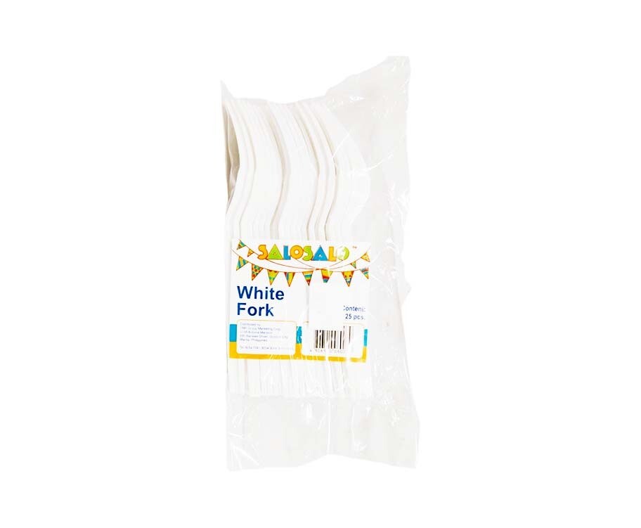 Salo Salo Disposable White Fork 25 Pieces