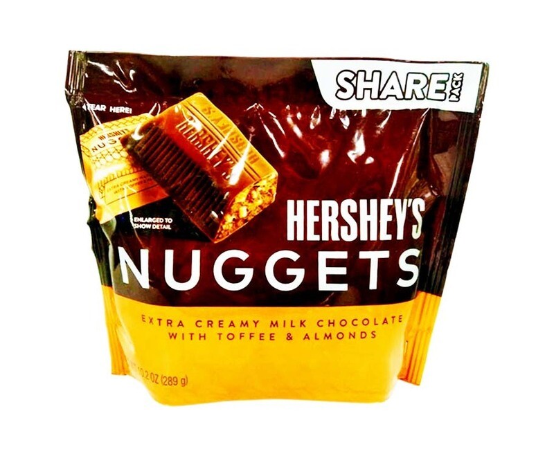 Hershey's Nuggets Extra Creamy Milk Chocolate with Toffee & Almonds 289g