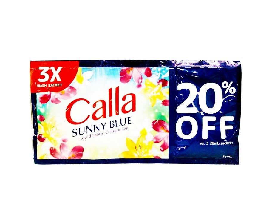 Calla Sunny Blue Liquid Fabric Conditioner 84mL
