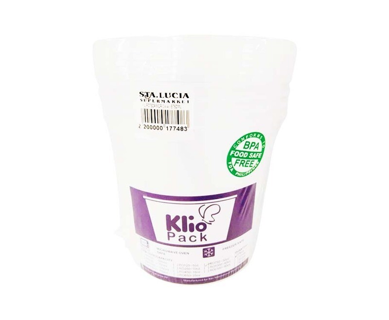 Klio Pack Microwavable Container Round 750mL 5 Pieces