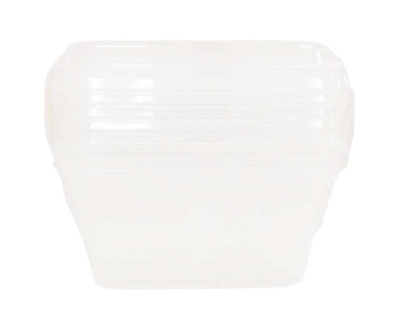 Edison Microwave Container Square 450mL 5 Pieces