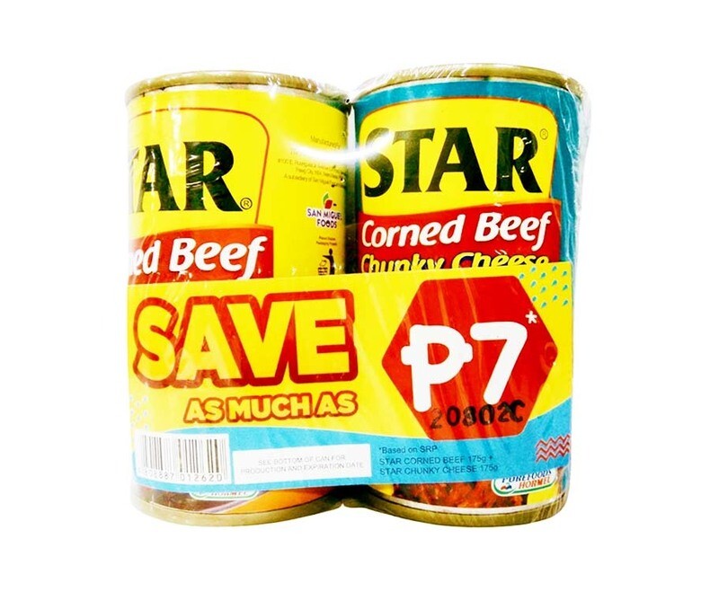 Star Corned Beef 175g + Star Corned Beef Chunky Cheese 175g
