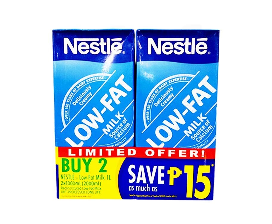 Nestlé Low Fat Milk (2 Packs x 1000mL) 2000L