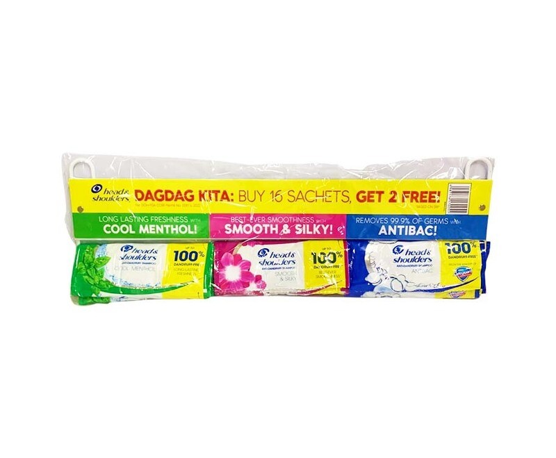 Head & Shoulders Sachets (Cool Menthol, Smooth & Silky, Antibac) (16+2 ...