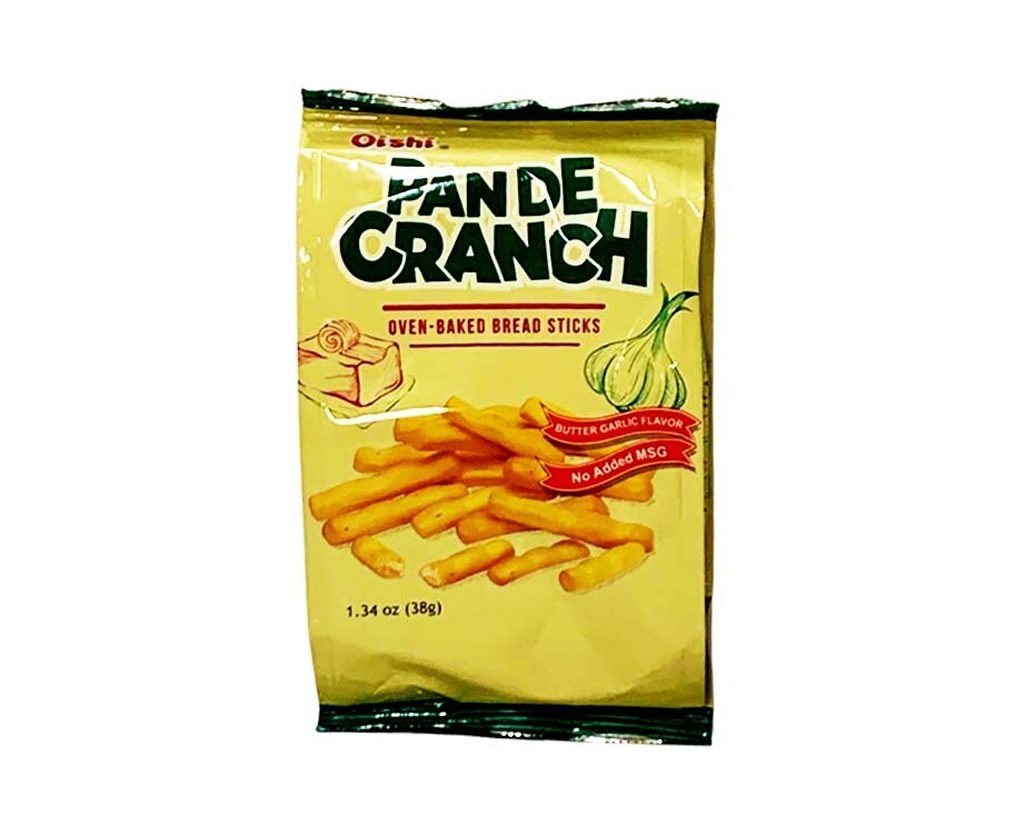 Oishi Pan de Cranch Oven-Baked Bread Sticks Butter Garlic Flavor 38g